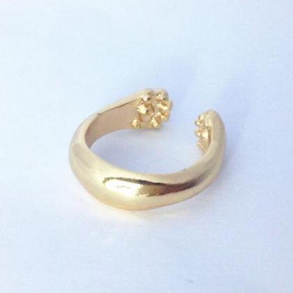 Cat Claw Ring,animal Ring,paw Ring,adjustable Ring,plated Gold Ring ...
