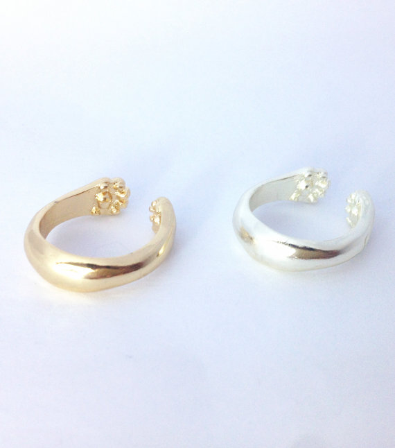 Cat Claw Ring,animal Ring,paw Ring,adjustable Ring,plated Gold Ring ...
