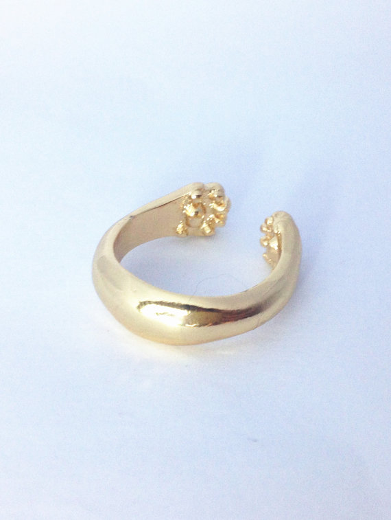 Cat Claw Ring,animal Ring,paw Ring,adjustable Ring,plated Gold Ring ...